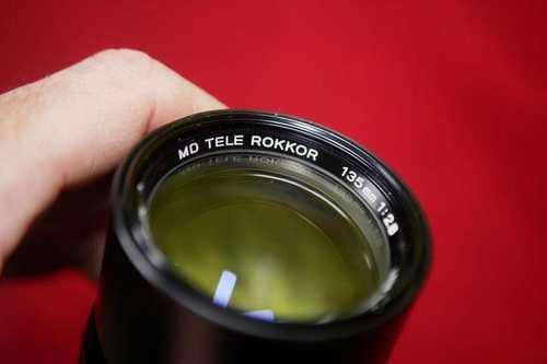 MD tele rokkor 135mm f2,8 светлый портретник