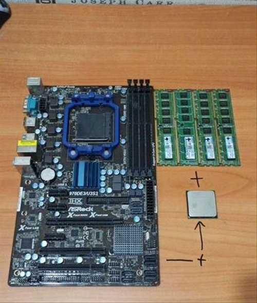 Комплект AsRock 970DE3/US3S сокет 1155, Fx6300, DD