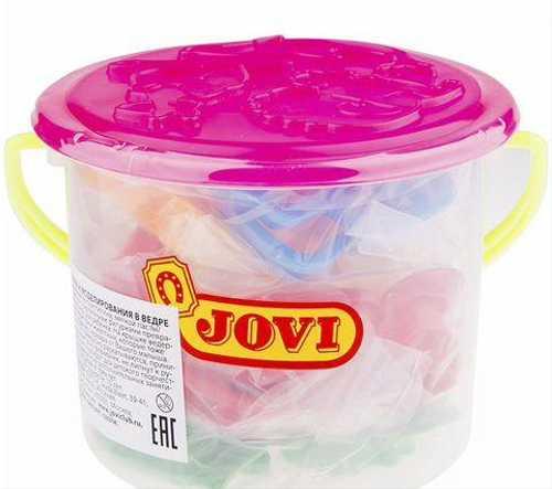Формочки для лепки jovi 24 шт, пластиковое ведро (7/24)