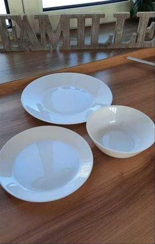 Набор столовой посуды luminarc таралки белые люмин