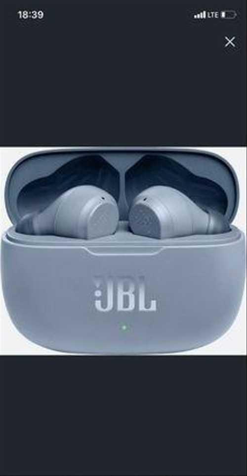 Беспроводные наушники JBL синие