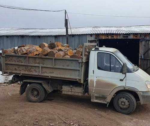 Дрова чурбаки березы в укладку