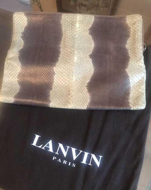 Клатч lanvin Франция оригинал. Кожа питона