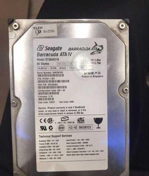 HDD 60 Gb IDE Жесткий диск 60 гб