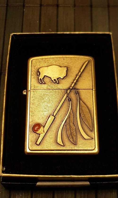 Зажигалка Zippo - Bison Peace Pipe 2003