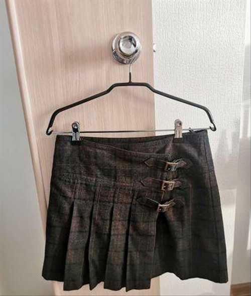 Мини юбка смесовая шерсть Benetton