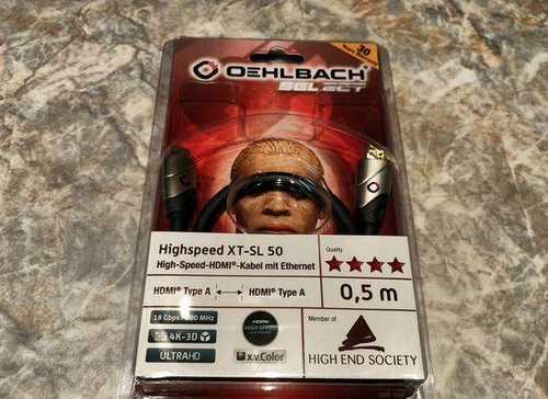 Hdmi кабель Oehlbach Highspeed XT-SL, 50 см