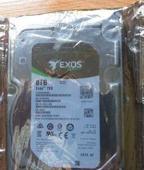 Новый HDD Seagate "Exos" 8Tb буфер 256