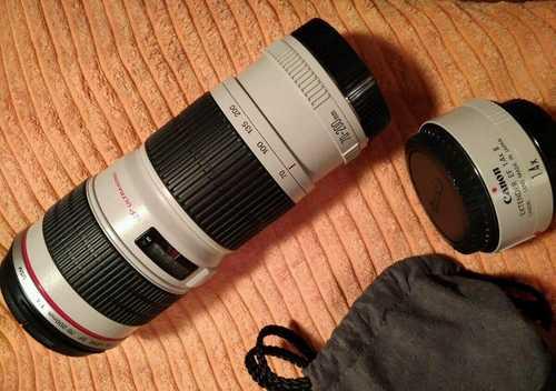 Canon 70-200mm 4 L / canon extender 1.4 ii