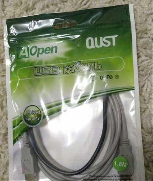 Aopen/Qust Кабель удлинительный USB2.0 AM/AF 1.8m