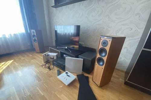 Hi-Fi полный комплект акустики Jamo, Kenwood