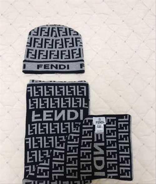 Комплект шапка и шарф Fendi на мальчика