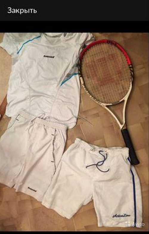 Ракетка Wilson,футболка Babolat и 2 шорт для тенни