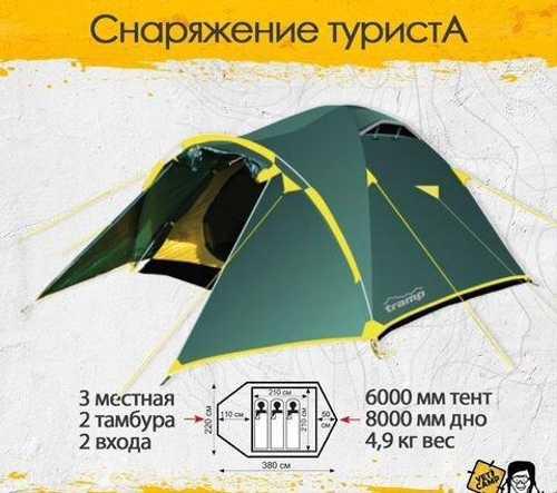 Палатка Tramp Lair 3 v2 трехместная прокат