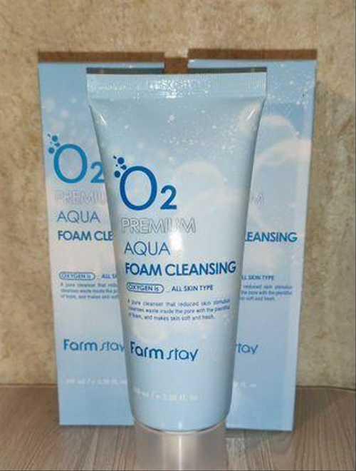 Пенка Farm Stay O2 Premium Aqua Foam Cleansing