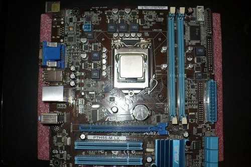 Материнская плата Asus P7H55-M LX + процессор