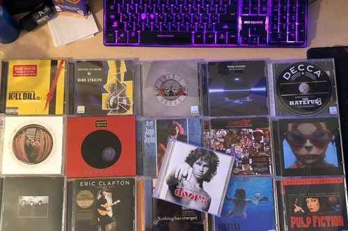 Коллекция cd дисков doors, gorillaz,nirvana, кино