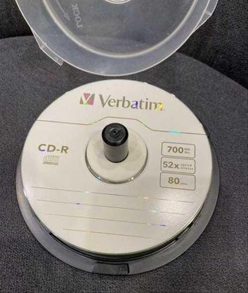 Диски болванки CD-R Verbatim 700MB 13 штук