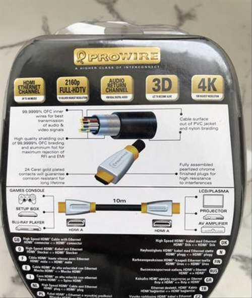 Кабель hdmi 10м