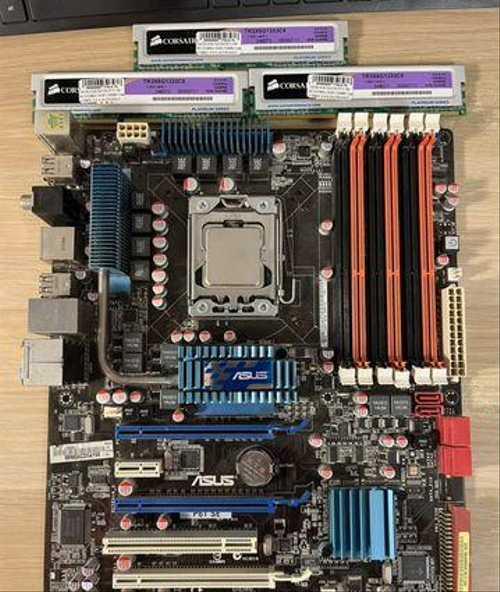 LGA1366 Asus P6T SE материнская плата + i7 920