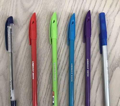 Синие шариковые ручки 0,7
