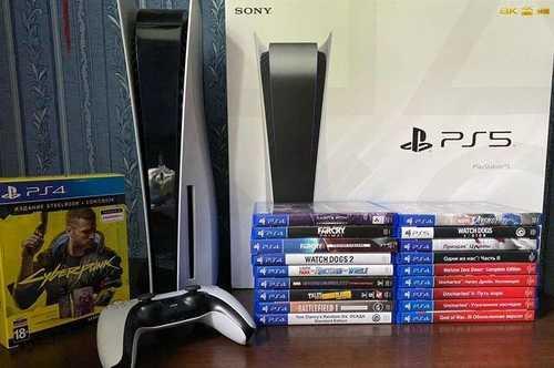Sony PlayStation 5 с дисководом + 20 игр
