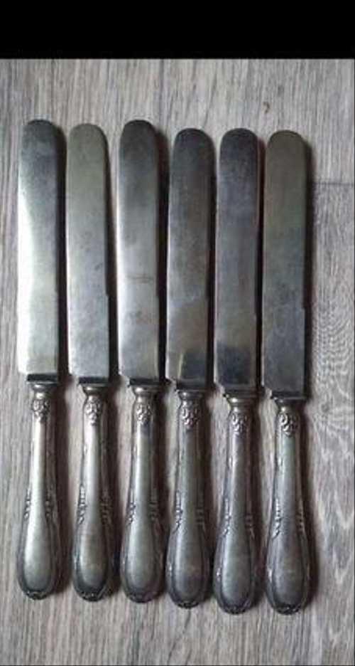 Ножи столовые антикварные, серебро