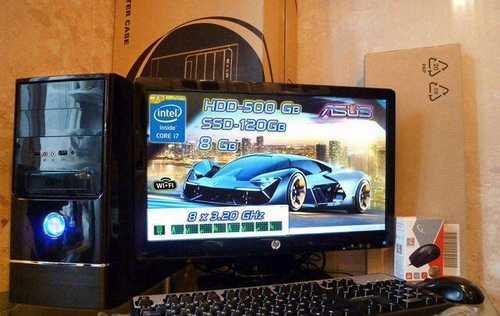 Комп. Intel Core i7 8Gb/ SSD + 500Гб Нов