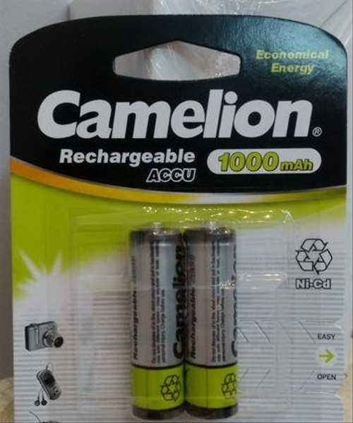 NiCd аккумуляторы AA Camelion 1000mAh 1.2V