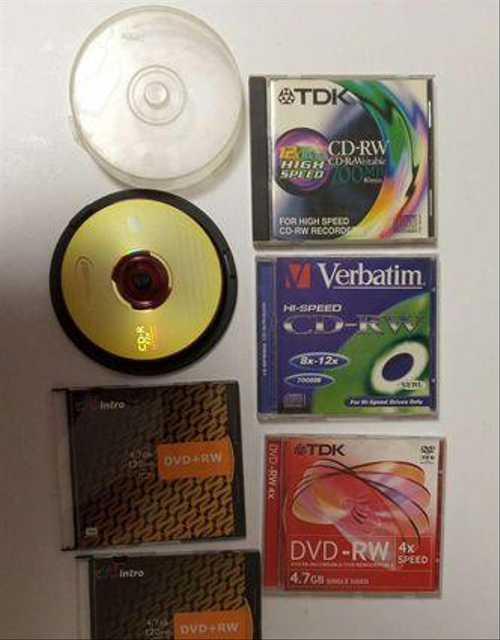 Новые диски CD-R, CD-RW, DVD-RW, дискеты