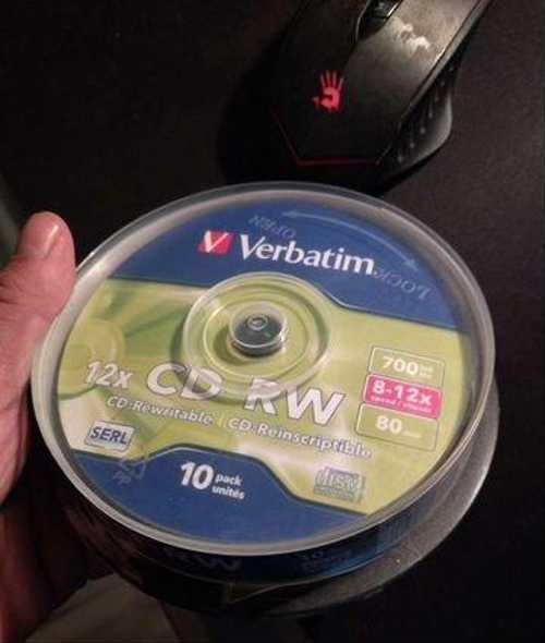 Болванка CD-RW Verbatim 700мб 12x, 10шт
