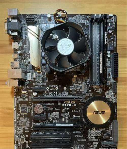 Asus Z170-K + i3-6100 + 8gb DDR4 2666