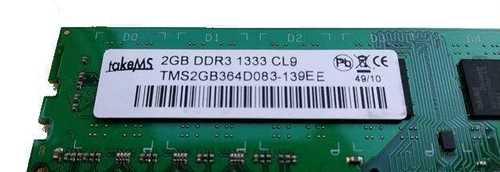 Оперативная память takeMS DDR3 TMS2GB364D083 2GB