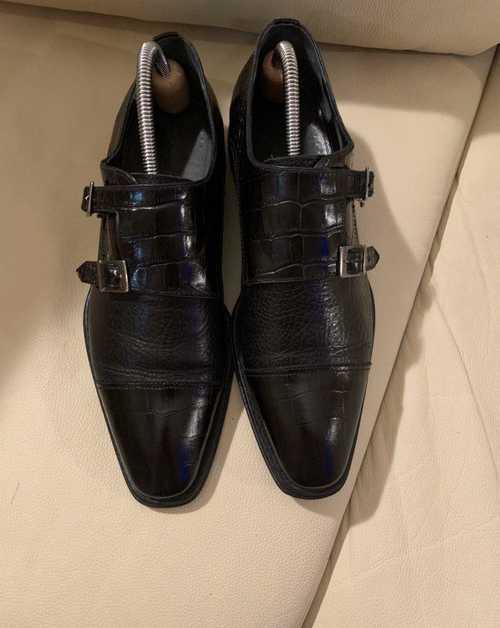 Мужские туфли santoni 41 41/5 премиум класса
