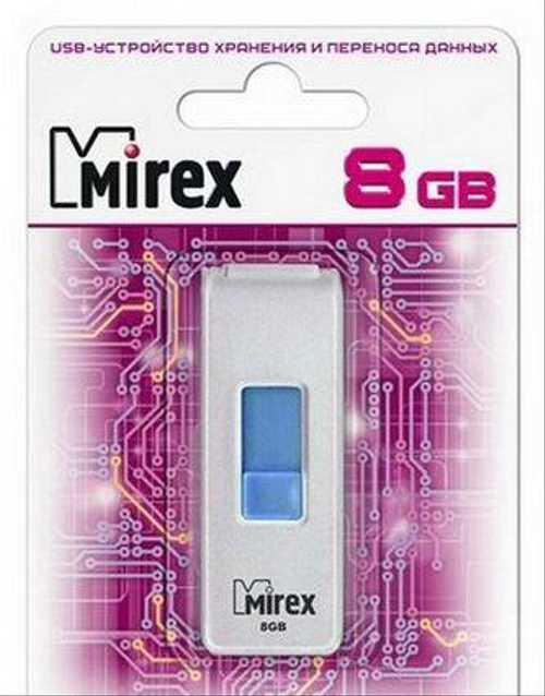 Флешка USB 8GB Mirex shot белый (ecopack)