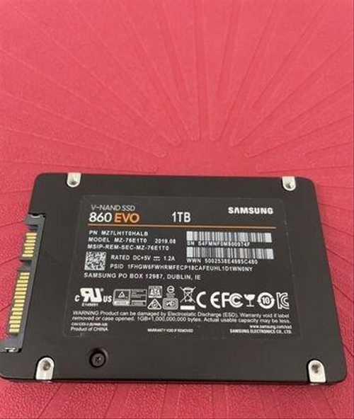 Жесткий диск SSD 1TB 860 EVO