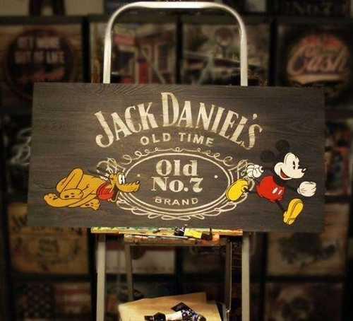 Картина лофт Jack Daniels / Mickey Mouse