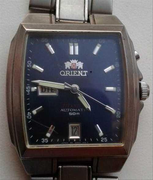 Стильные часы Orient Automatic Titanium + браслет