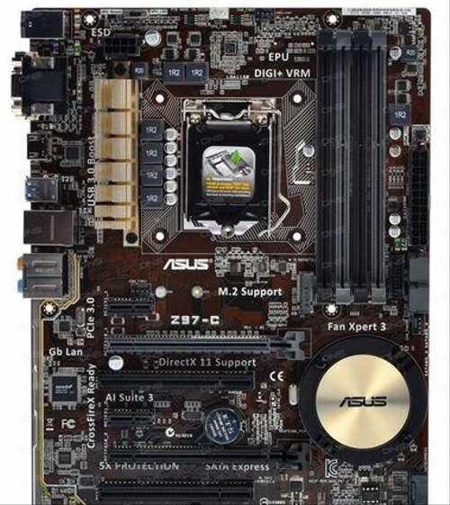 Топовая Материнская плата asus Z97-C socket 1150