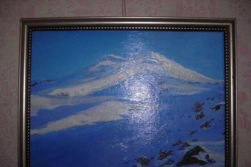 Картина горные пейзажи тянь шань Эльбрус масло