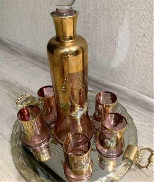 Муранское стекло. Набор гафин с бокалами