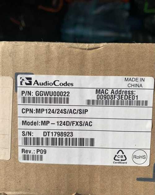 Голосовой шлюз Audiocodes MP-124 24FXS