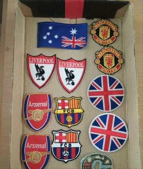 Нашивки шевроны термо лого футбол клубы флаги
