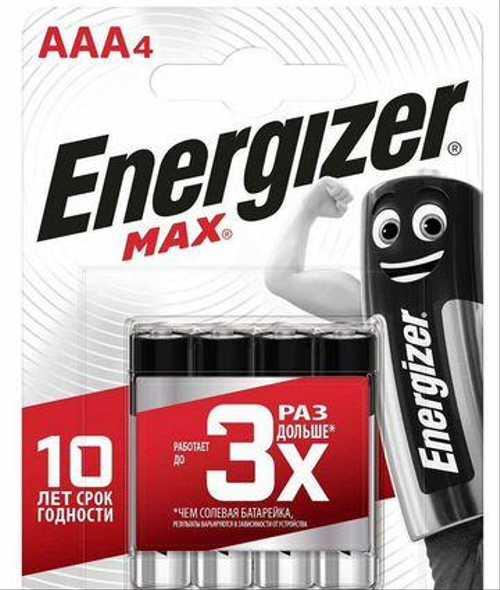 Батарейки Energiser Max+ Power Seal AAA, 4 шт
