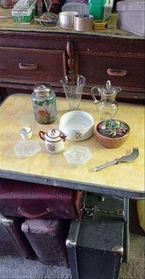 Чайница стекло 19 век
