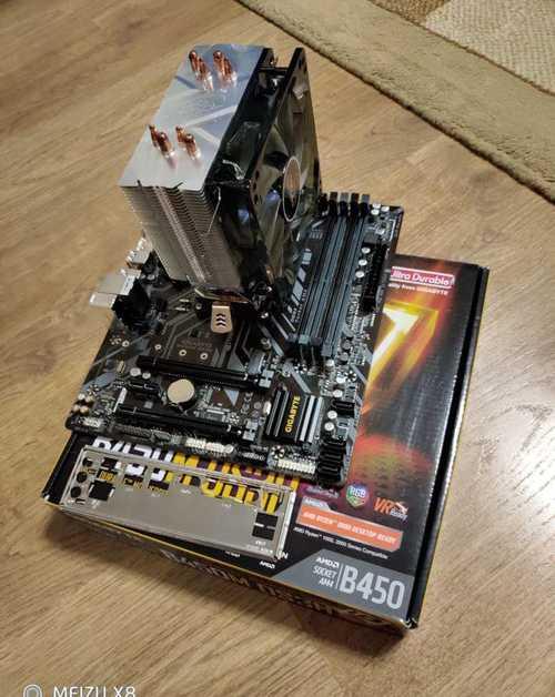AMD Ryzen 5 3600+Gigabyte B450M DS3H+Кулер