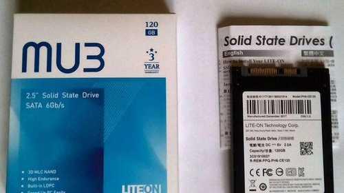 SSD диск lite-ON 2.5" MU 3 120 Гб
