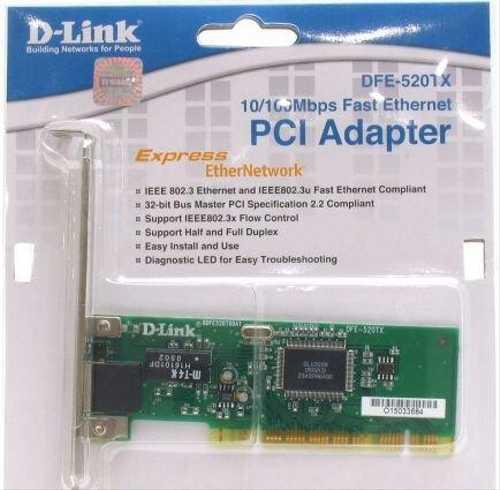 Сетевые Карты PCI D-Link, Realtek, 3Com