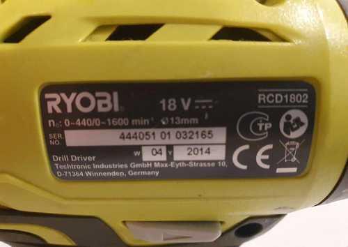 Шуруповёрт Ryobi на запчасти