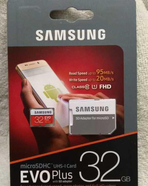 Memory card micro SDxc SAMSUNG Evo+ 32gb